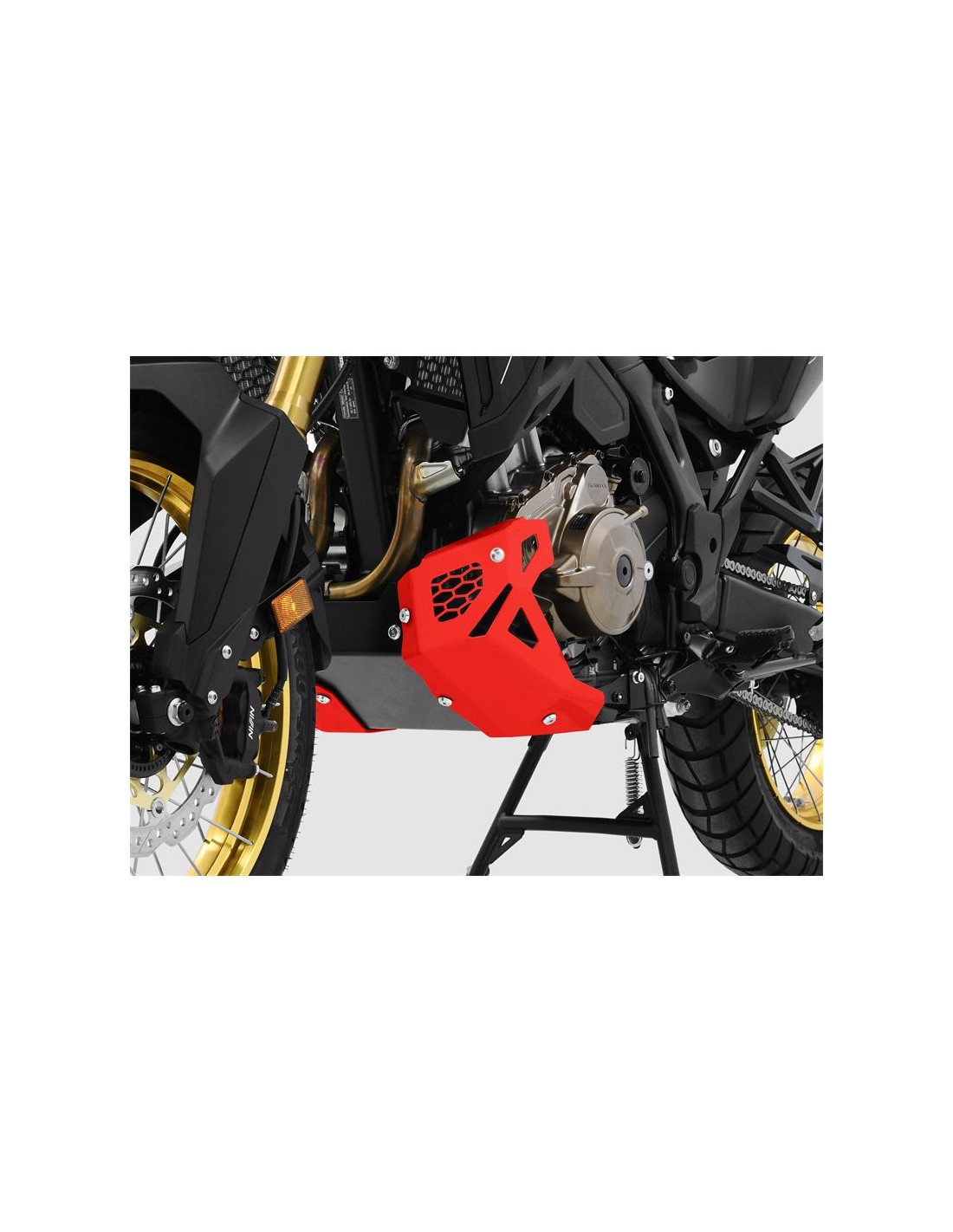 Piastra paramotore Zieger in alluminio colore Rosso per Honda Africa ...